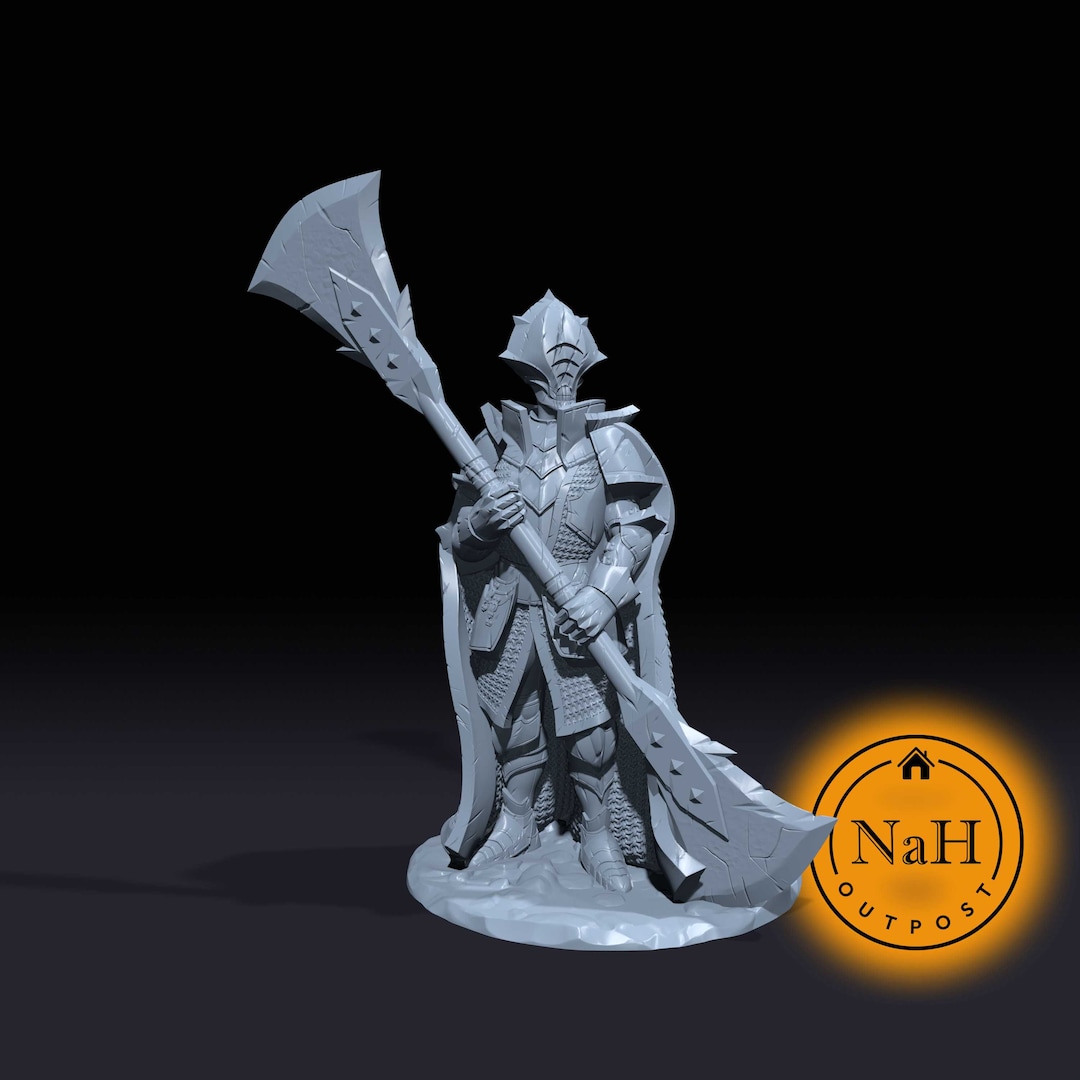 Black Steel Knight | Miniature for Tabletop Games Like D&D and War ...