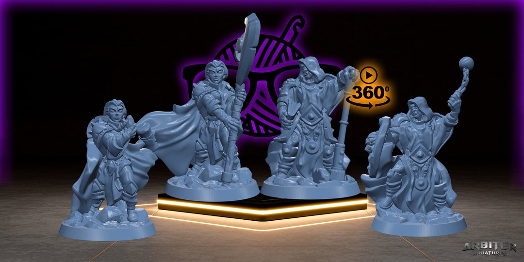 Cleric | Male and Female Arbiter| Life Domain Miniature for Tabletop ...