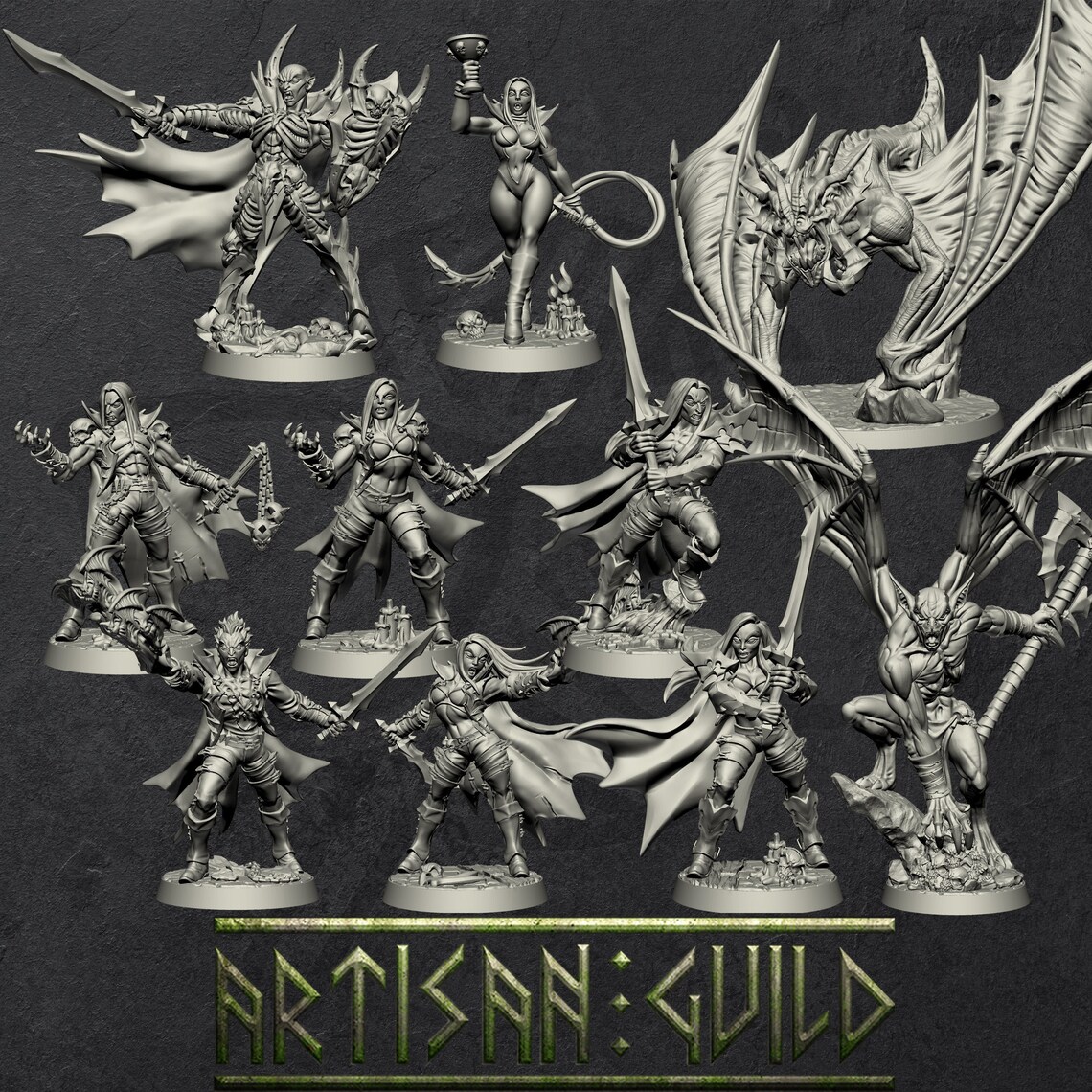 Soulless Vampire Set Modular Vampire Miniatures Miniature - Etsy