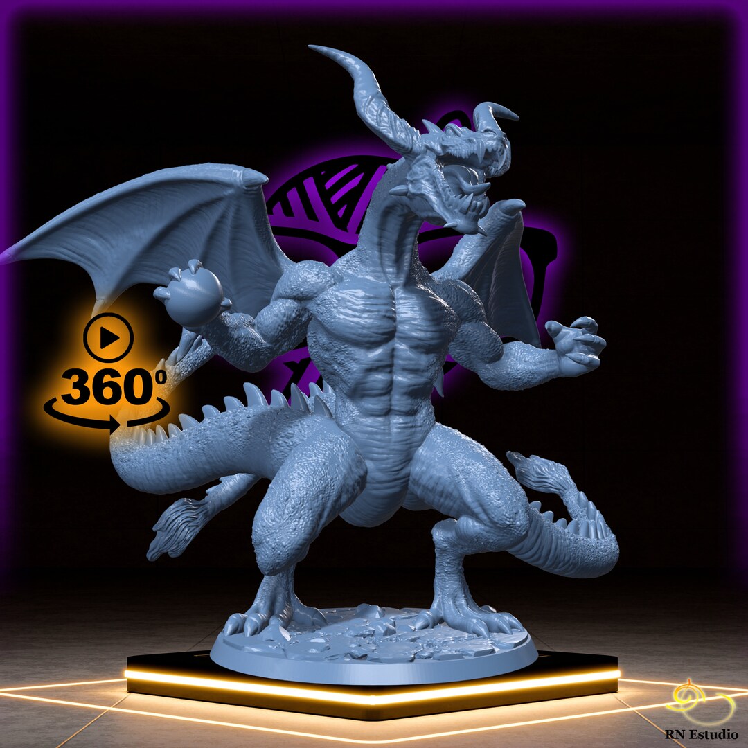 Shadowscale, the Corruptor Baharan Dragon Miniature for Tabletop Games ...