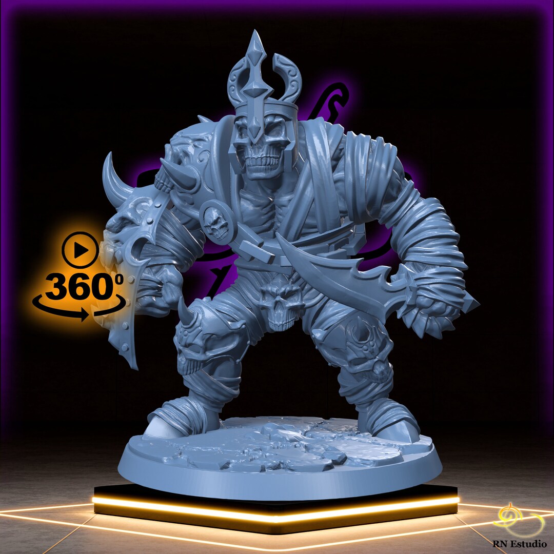 Mummified Ogre | Tomb Defender | Undead Miniature for Tabletop Games ...