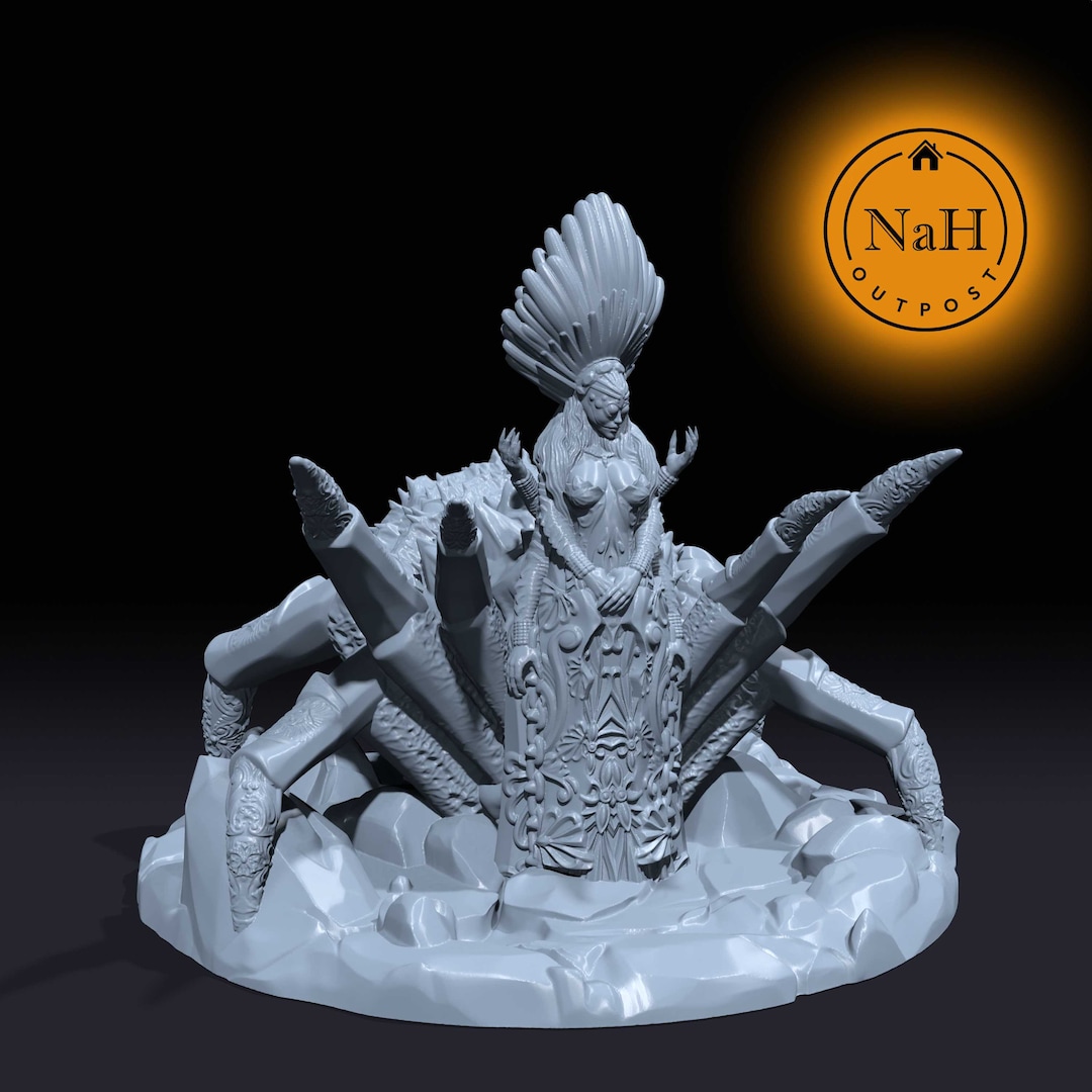 Lolth the Spider Demoness | Spider Goddess Miniature for Tabletop Games ...