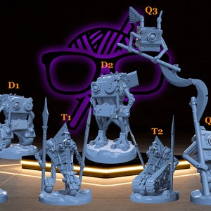 Iron Automata | Mechadrones | Modrons | Draft Miniature for Tabletop ...