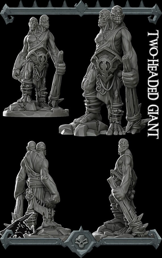 Miniature Toys Toys W40k RPG tabletop miniature DnD mordheim Ettin ...