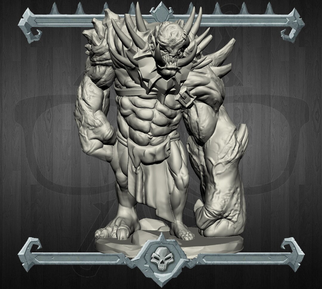 Morg, the Warped Champion Orc Abomination Miniature for Tabletop Games ...