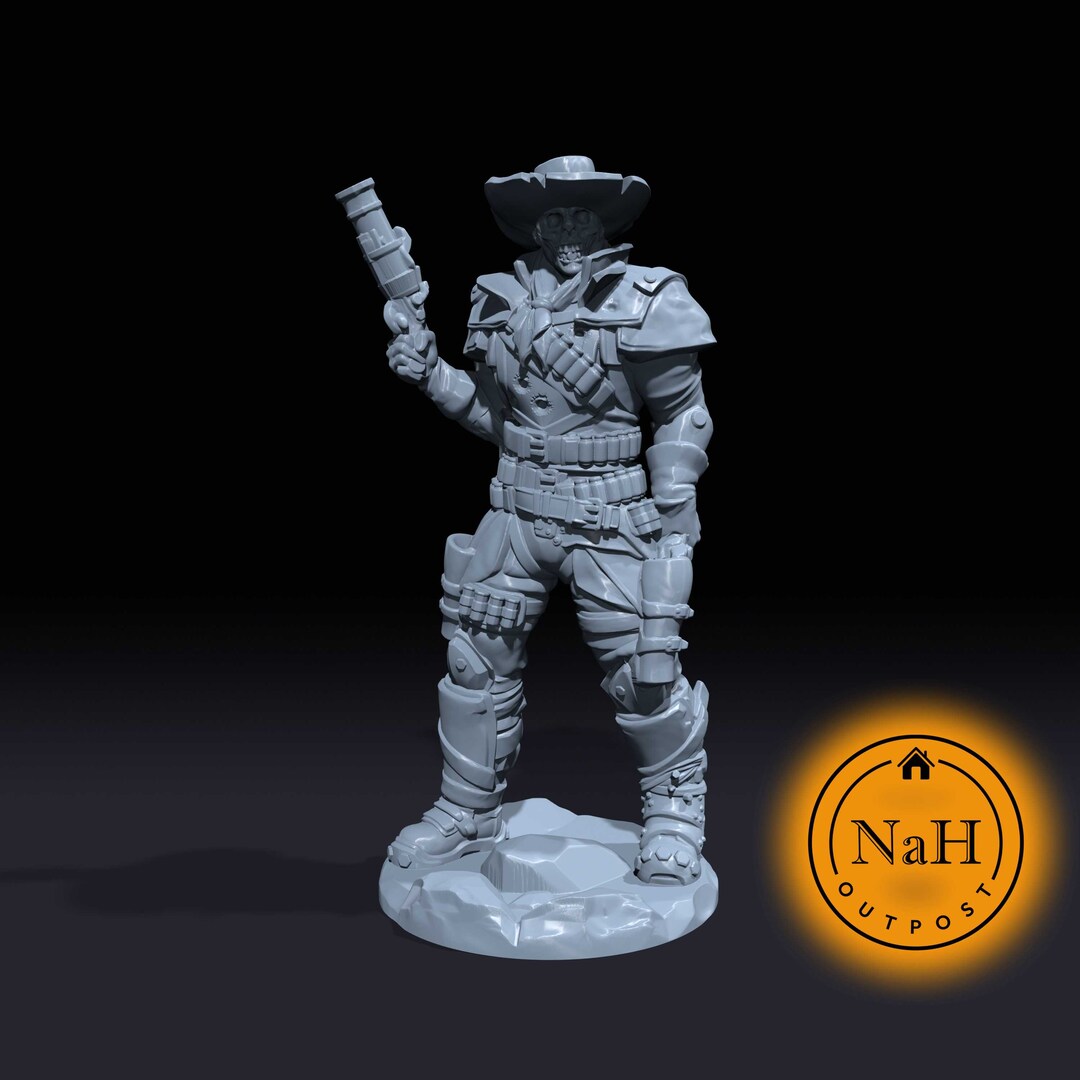 Colt Hollowgrave Cursed Gunslinger Undead Miniature for Tabletop Games ...