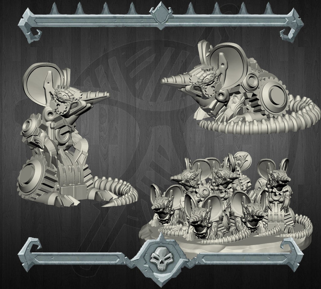 Battlebuilt Rat Clockwork Rats Miniature for Tabletop - Etsy