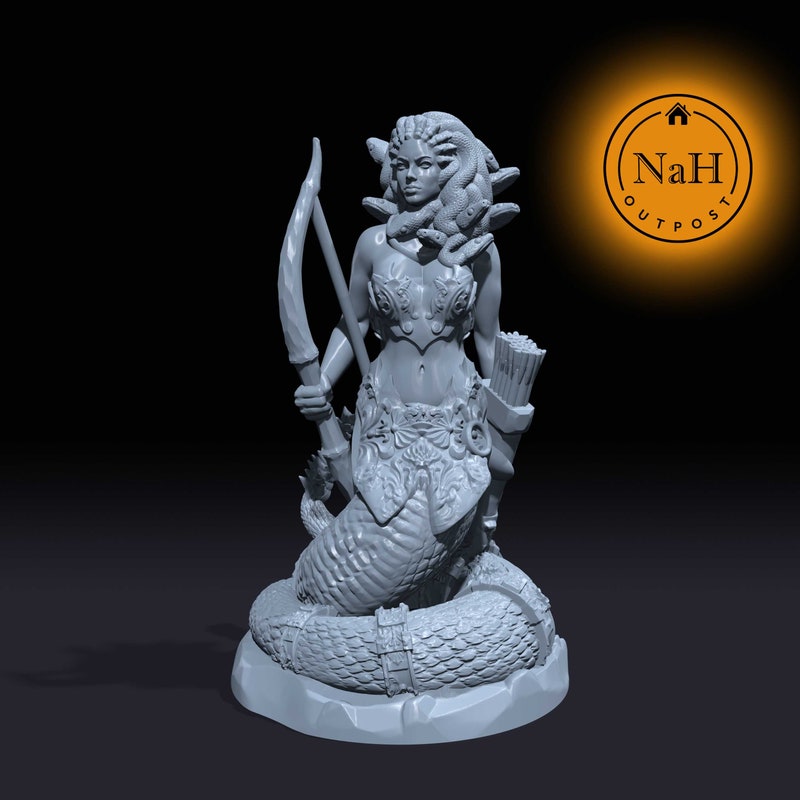 Dnd Mini Figure Medusa - Etsy