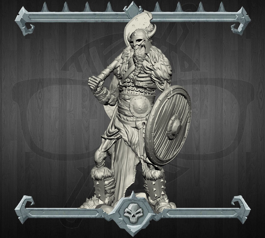 Olaf Skullcleaver, the Unending Fury Viking Skeleton Miniature for ...