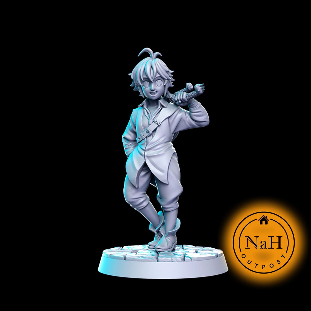 Miles Dragonhart | Meliodas | Dragon Bard or Wizard Miniature for ...