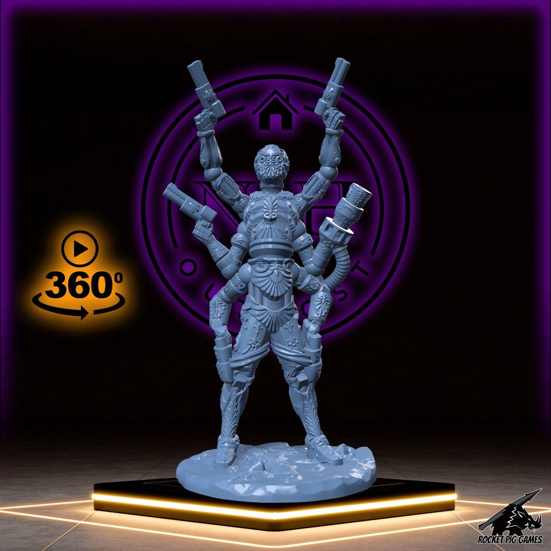 Six Armed Clockwork Gunslinger Clockwork Fighter Miniature - Etsy