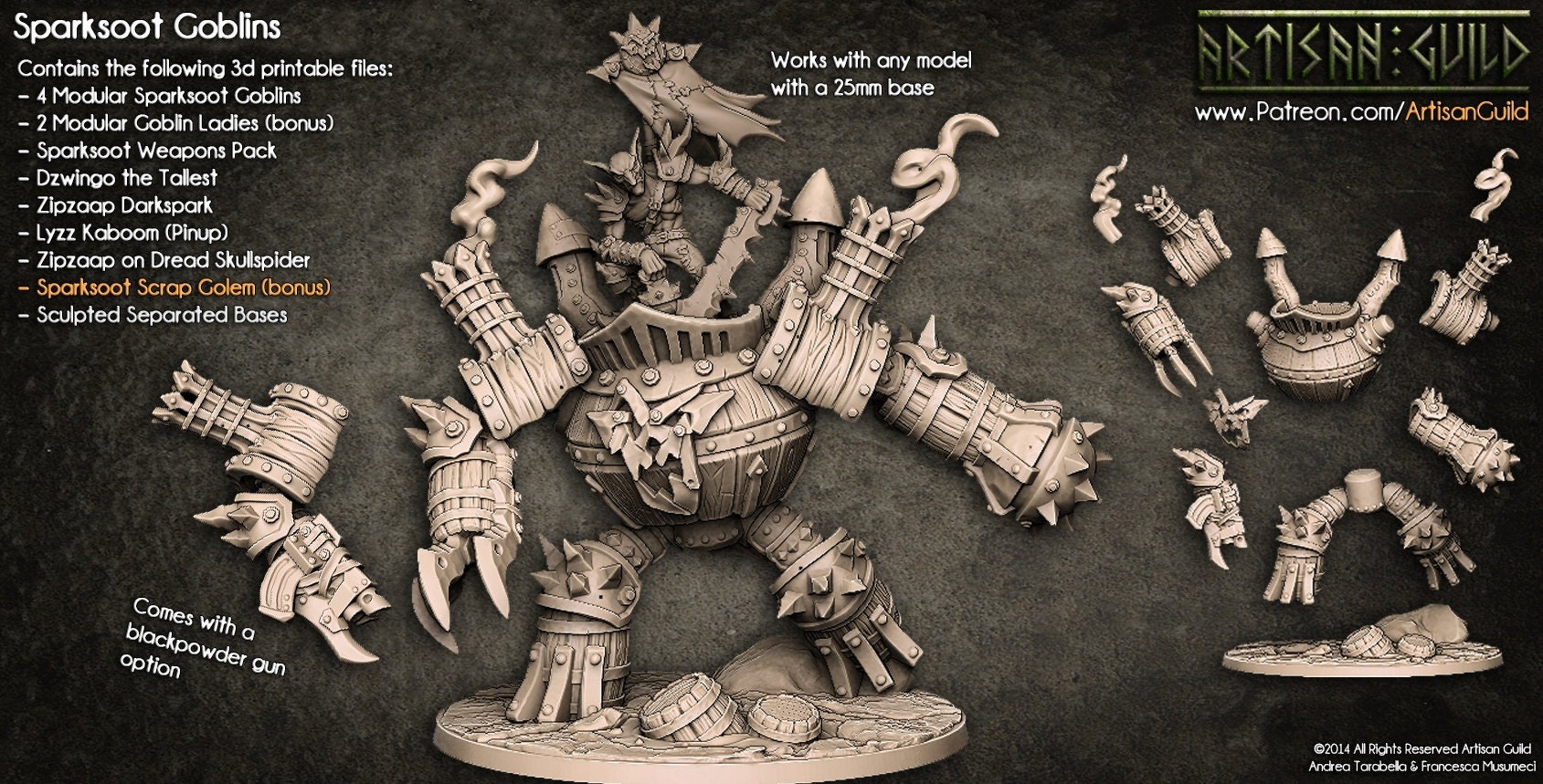 Goblin Scrap Golem DnD Miniature Pathfinder Fantasy Gaming Artisan ...