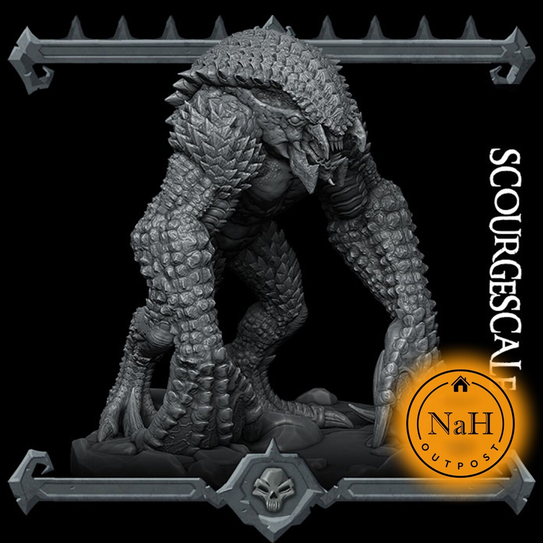 Razorhide, the Reptilian Brute | Scourgescale | Monstrosity Miniature ...