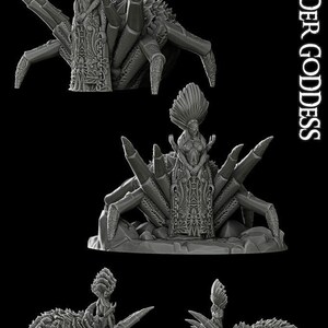 Lolth the Spider Demoness | Spider Goddess Miniature for Tabletop Games ...