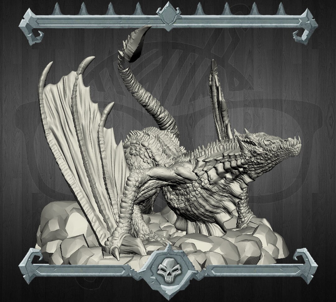 Wyvern Miniature for Tabletop Games Like D&D and War Gaming - Etsy