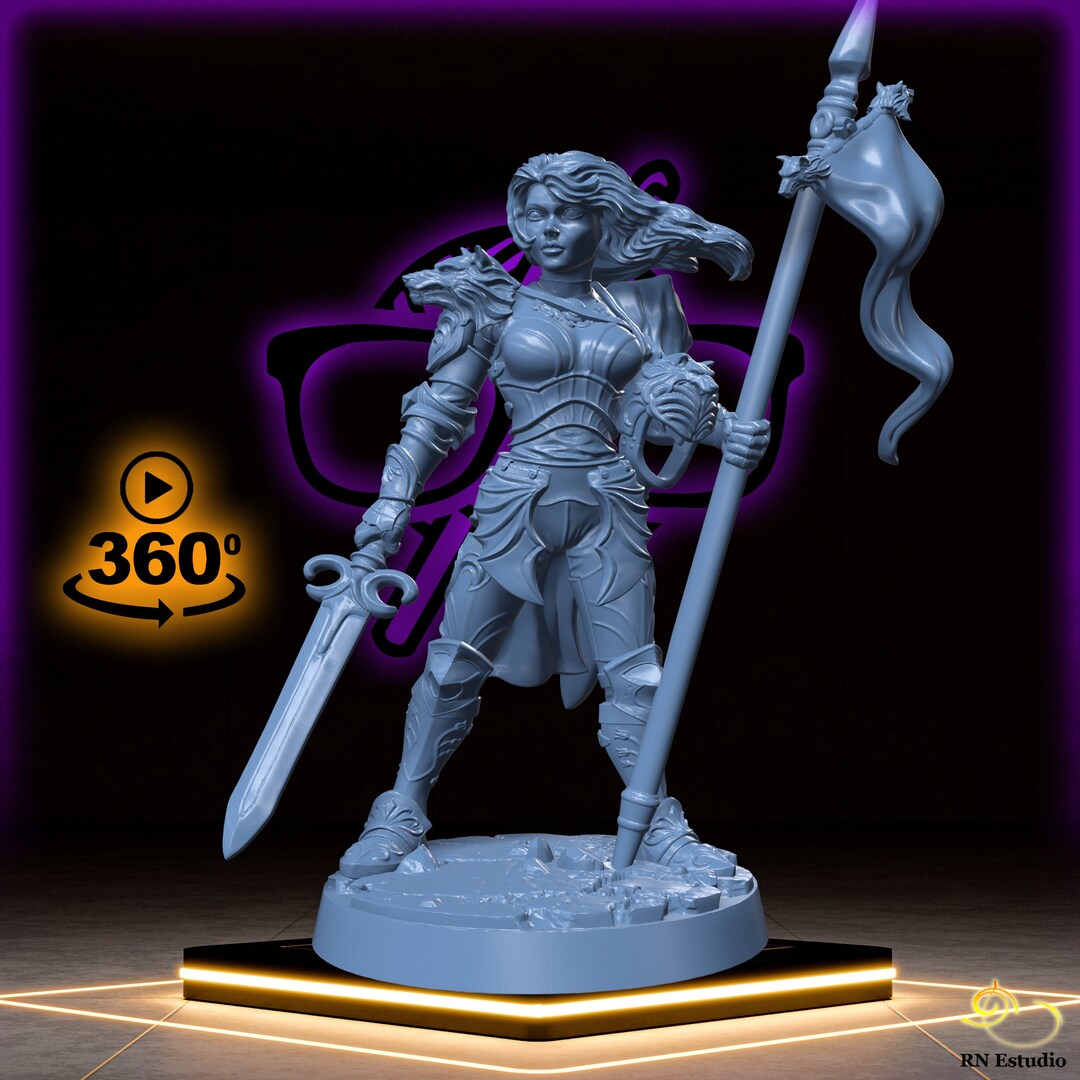 Freya Wolfsbane Brunhilda Female Knight or Paladin Miniature for ...