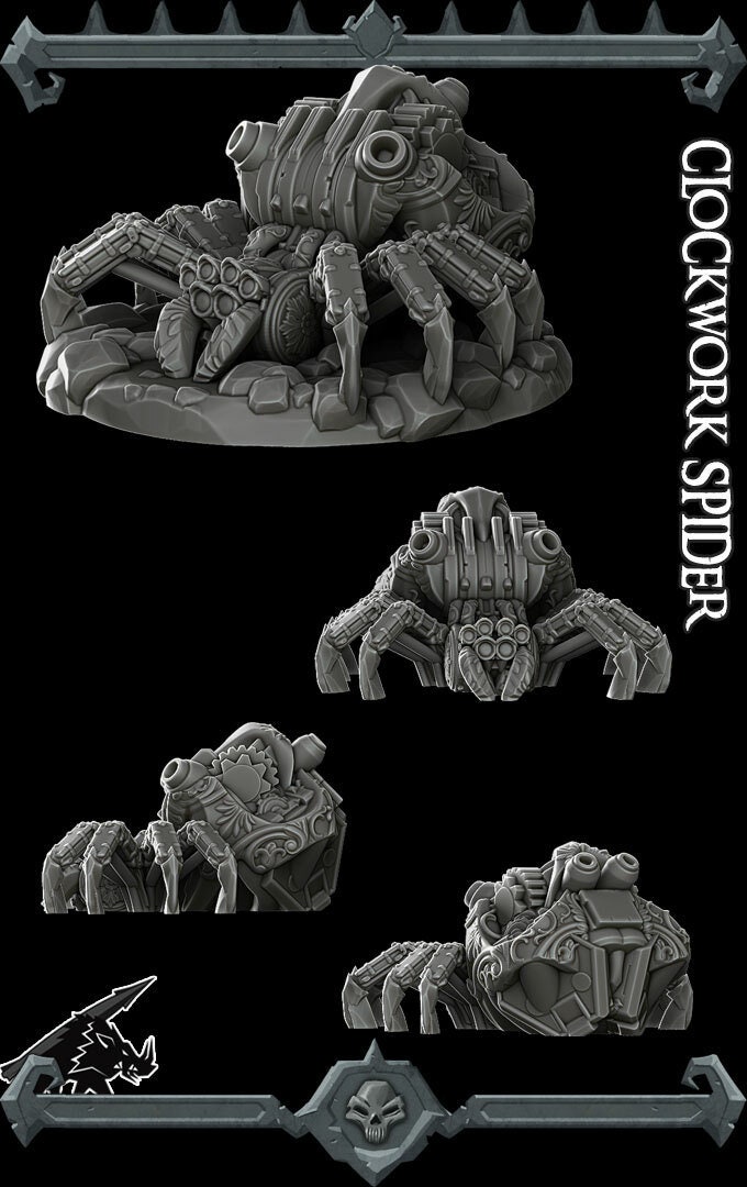 Mechanical Spider Clockwork Spider Miniature for Tabletop - Etsy
