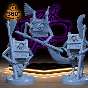 Iron Automata | Mechadrones | Modrons | Draft Miniature for Tabletop ...