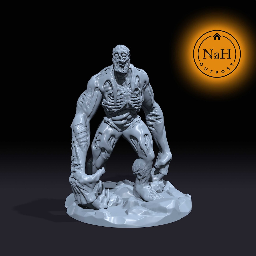 Wrath Zombie | Ghoul | Undead Giant Miniature for Tabletop Games Like D ...