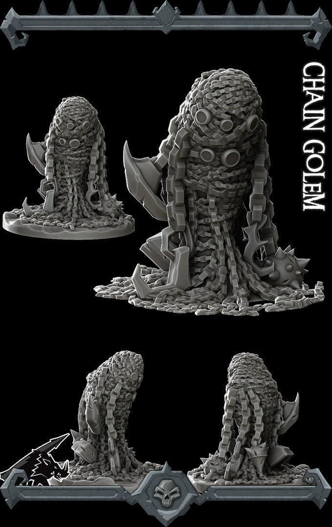 Chain Golem Miniature for Tabletop Games Like D&D and War - Etsy