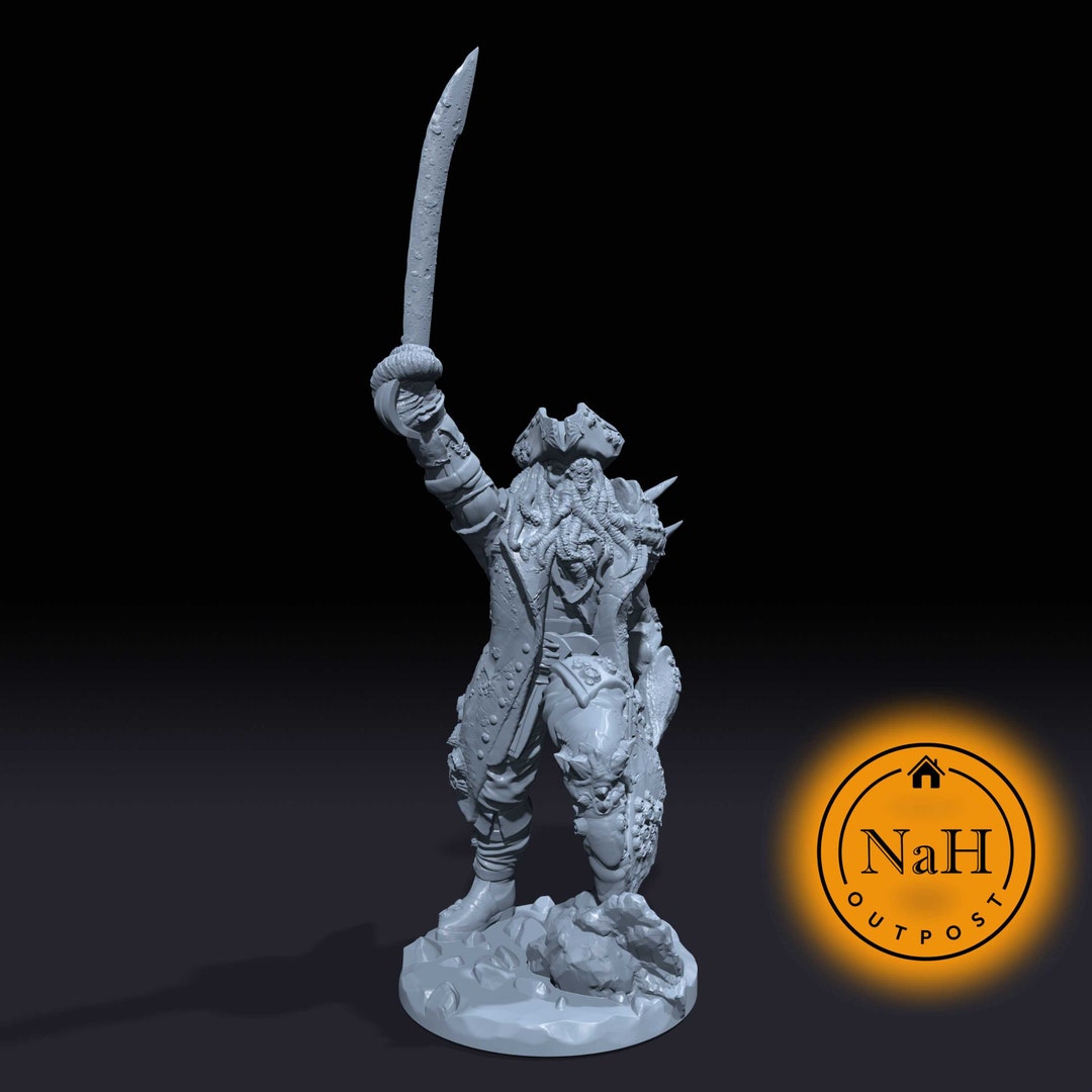 Captain Grimtide the Cursed | Cursed Sea Captain | Undead Davy Jones ...