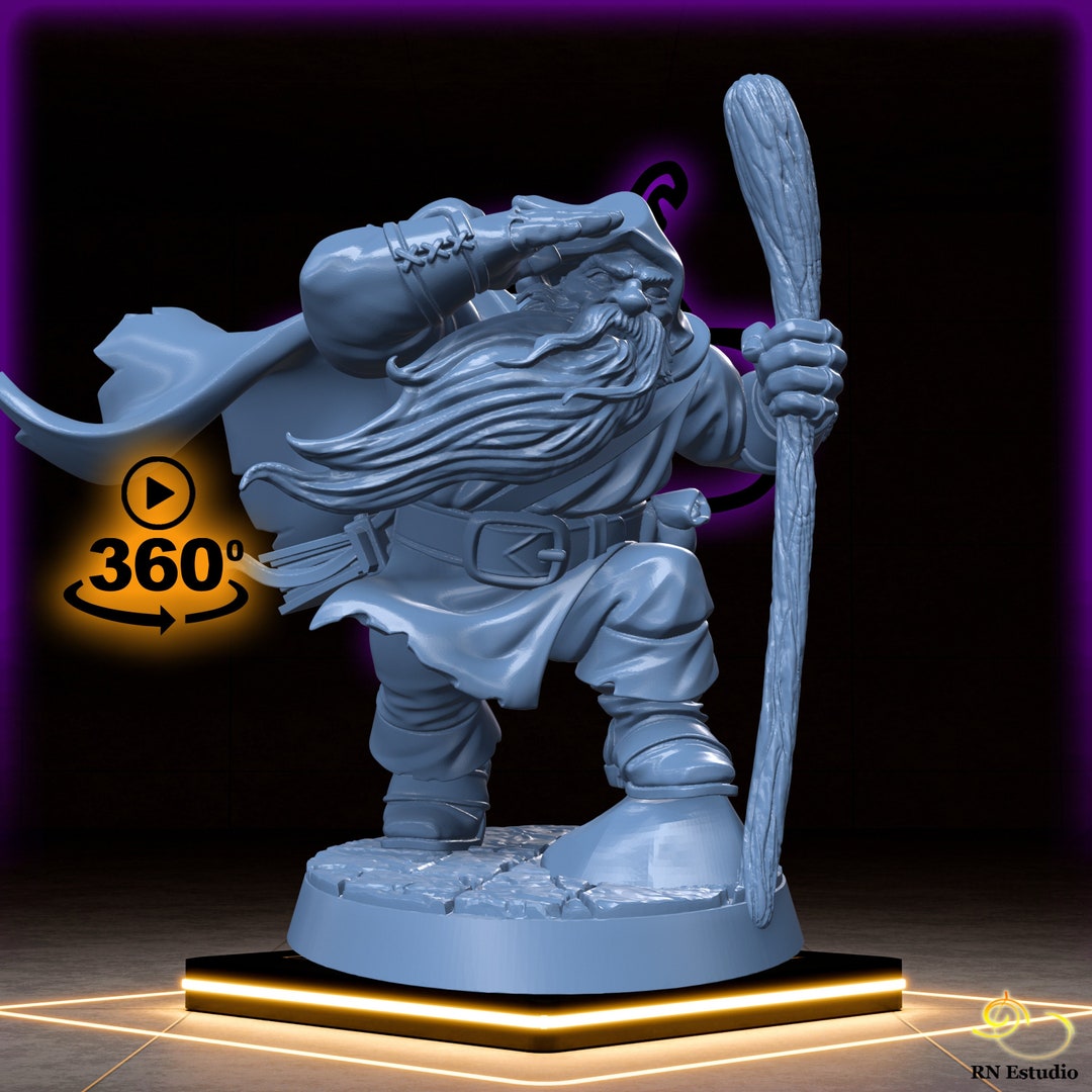 Durin Stonebeard, the Runecaster Gimmyr Dwarf Miniature for Tabletop ...