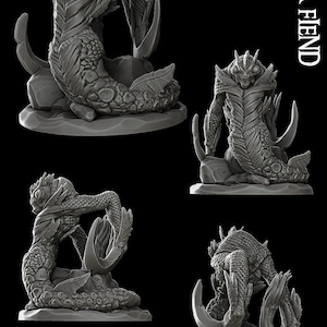 Wastrilith Sea Fiend Miniature for Tabletop Games Like D&D and War ...