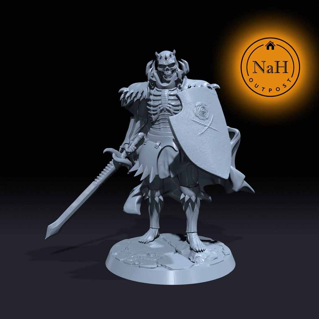 Skrull, Blade of the Grave | Skull Knight | Undead Wight Miniature for ...