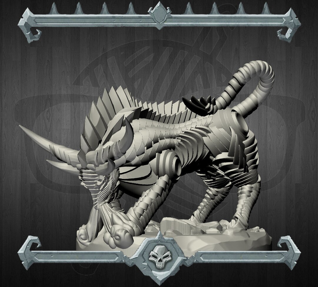 Tauron Ironscale, the Metallic Minotaur Gorgon Miniature for Tabletop ...