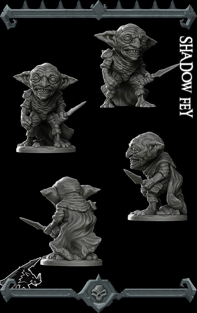 Gremlin Mitflit mite Shadowfey Miniature for Tabletop - Etsy Australia