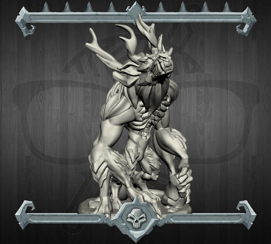 Blightfang, the Famine's Shadow Wendigo Miniature for Tabletop Games ...