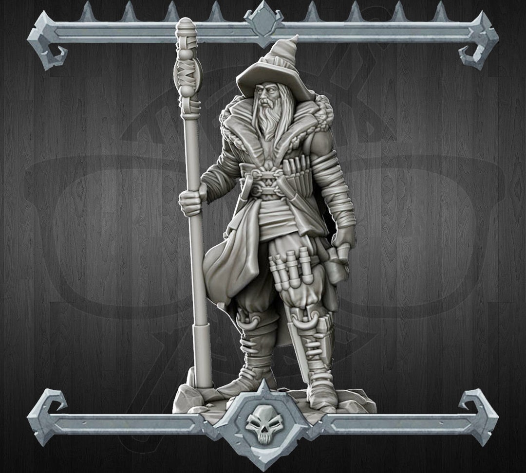 Bandit Mage Wizard or Sorcerer Miniature for Tabletop Games Like D&D ...