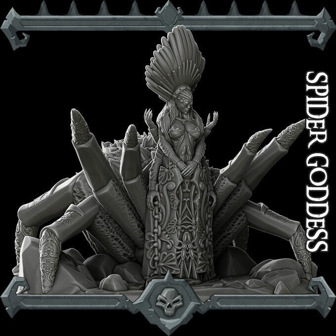 Lolth the Spider Demoness | Spider Goddess Miniature for Tabletop Games ...