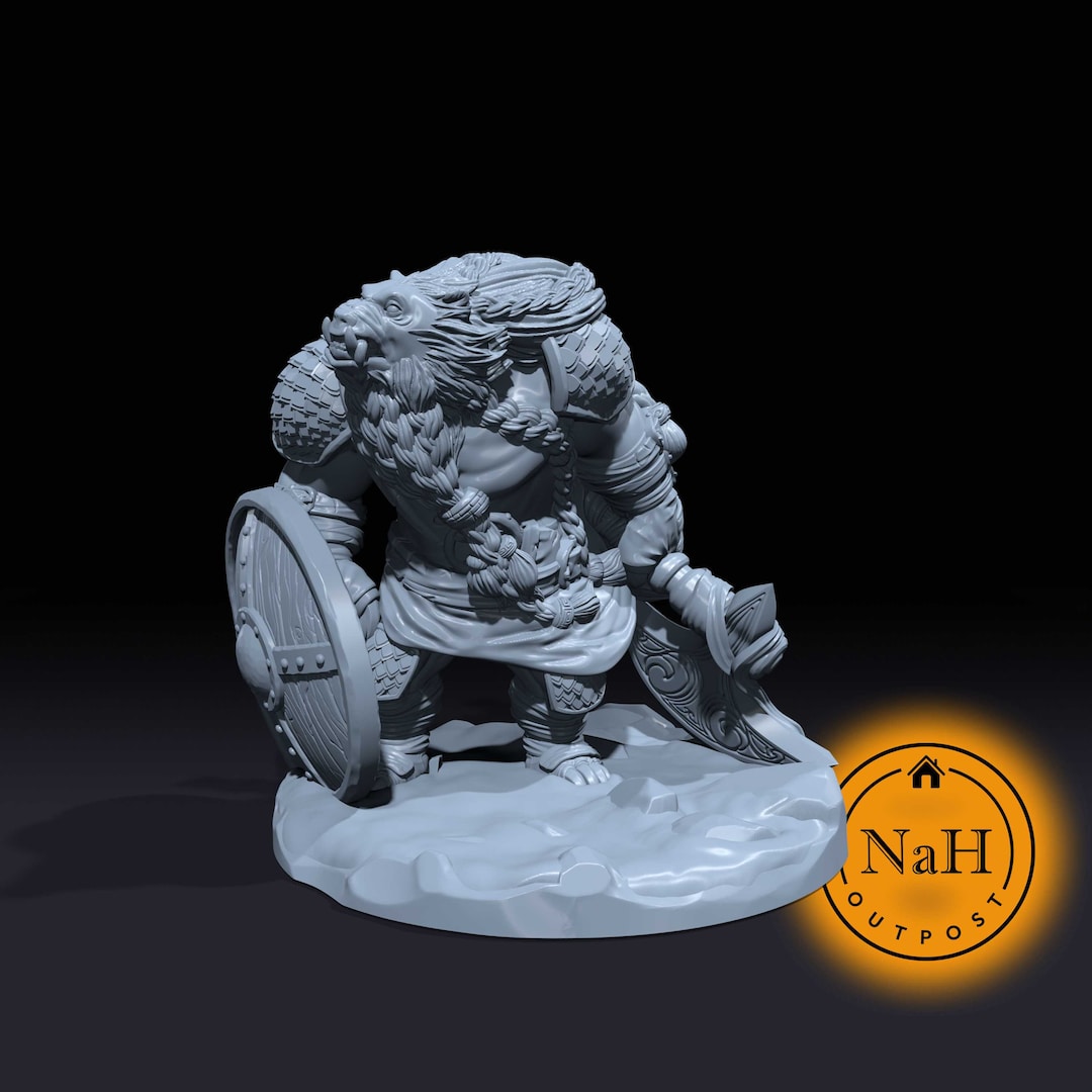 Bearfolk Warrior | Ursine | Bearkin Fighter | Miniature for Tabletop ...