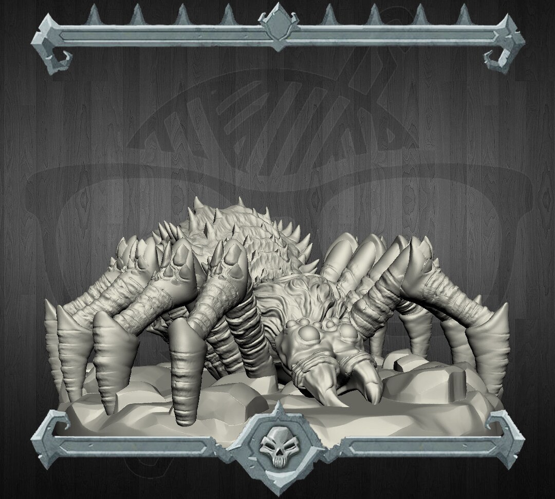 Thistlebite Giant Spider Dire Spider Miniature for Tabletop Games Like ...