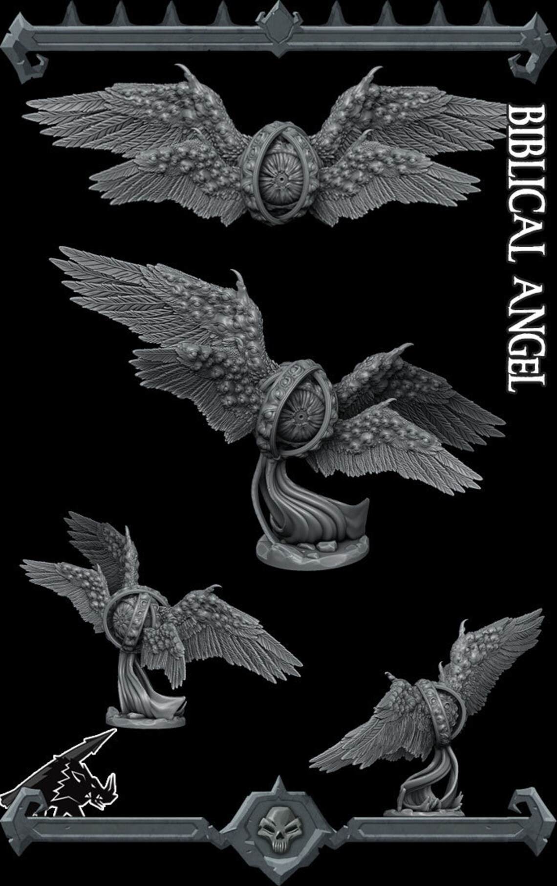 Biblical Angel Ancient Eye Angel Miniature for Tabletop - Etsy