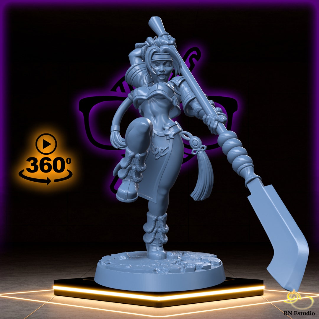Elara, Light of Justice Nami Sung Glaive Fighter Miniature for Tabletop ...