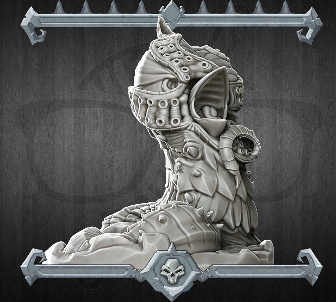 Tremormaw, the Cave Worm Tentacled Worm Grick Miniature for Tabletop ...