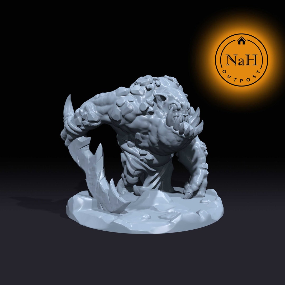 Grotuk, the Trollkin Brute | Goblin Cave Troll | Goblinoid Miniature ...