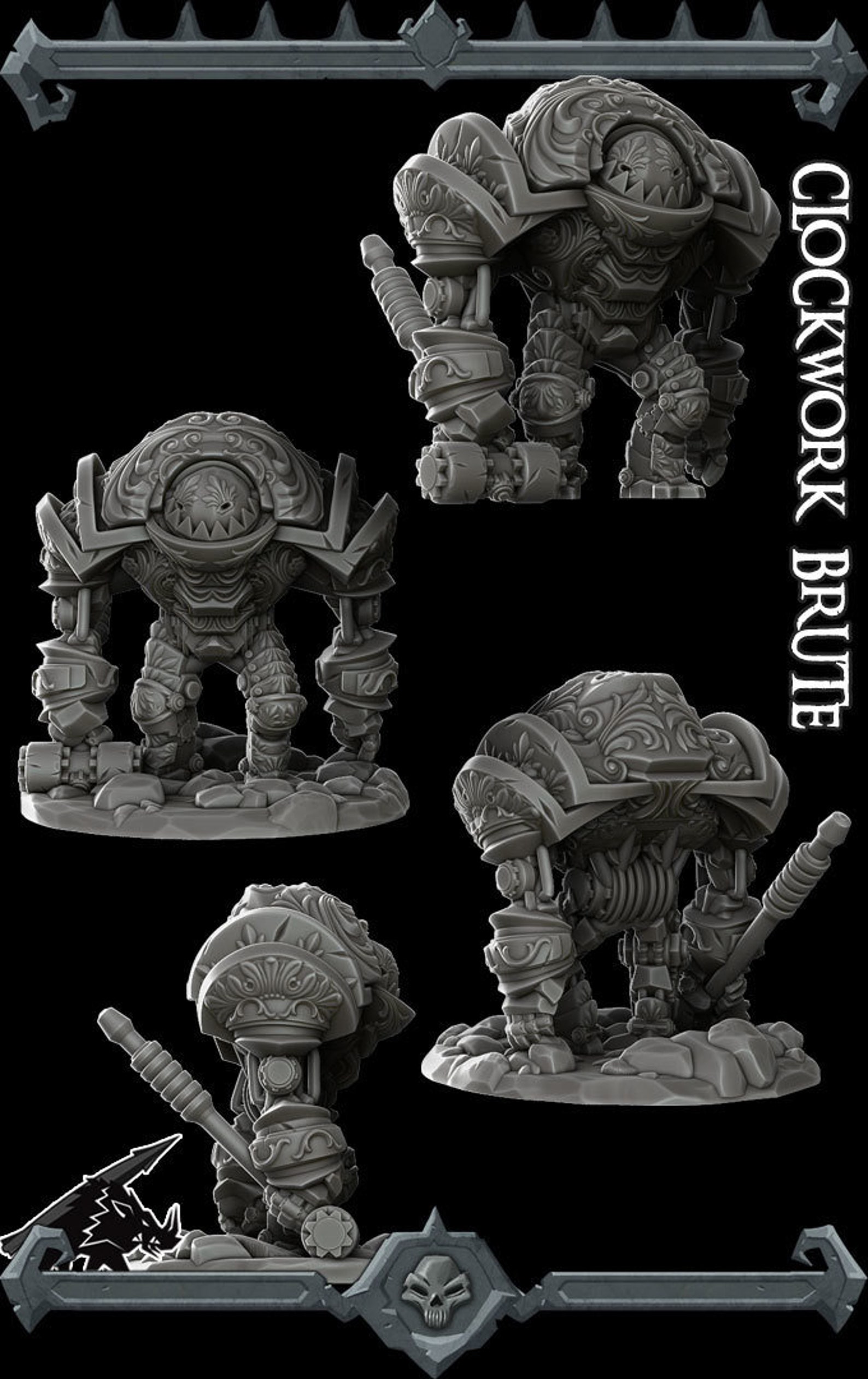 Battlebuilt Goliath Clockwork Brute Miniature for Tabletop - Etsy Ireland