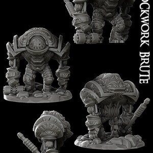 Battlebuilt Goliath Clockwork Brute Miniature for Tabletop Games Like D ...
