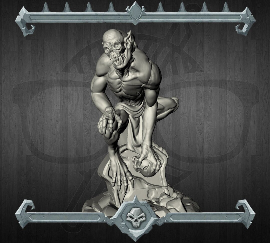 Vathrok, the Tomb Lurker Festrog Ghoul Miniature for Tabletop Games ...