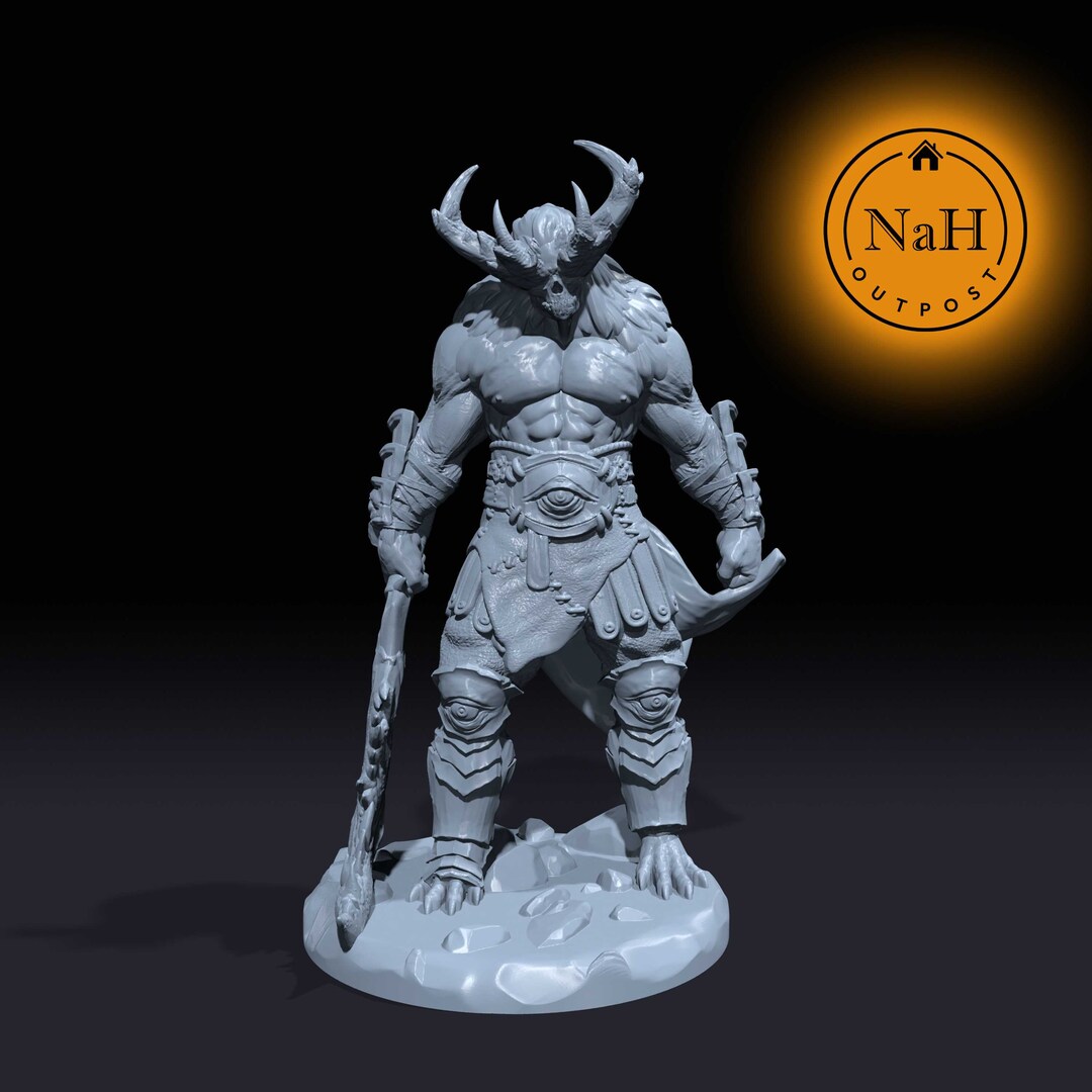 Karnak the Infernal, Fiendish Minotaur Chieftain | Miniature for ...