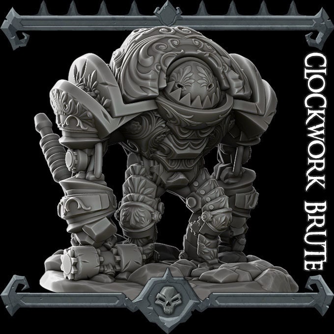 Battlebuilt Goliath Clockwork Brute Miniature for Tabletop - Etsy