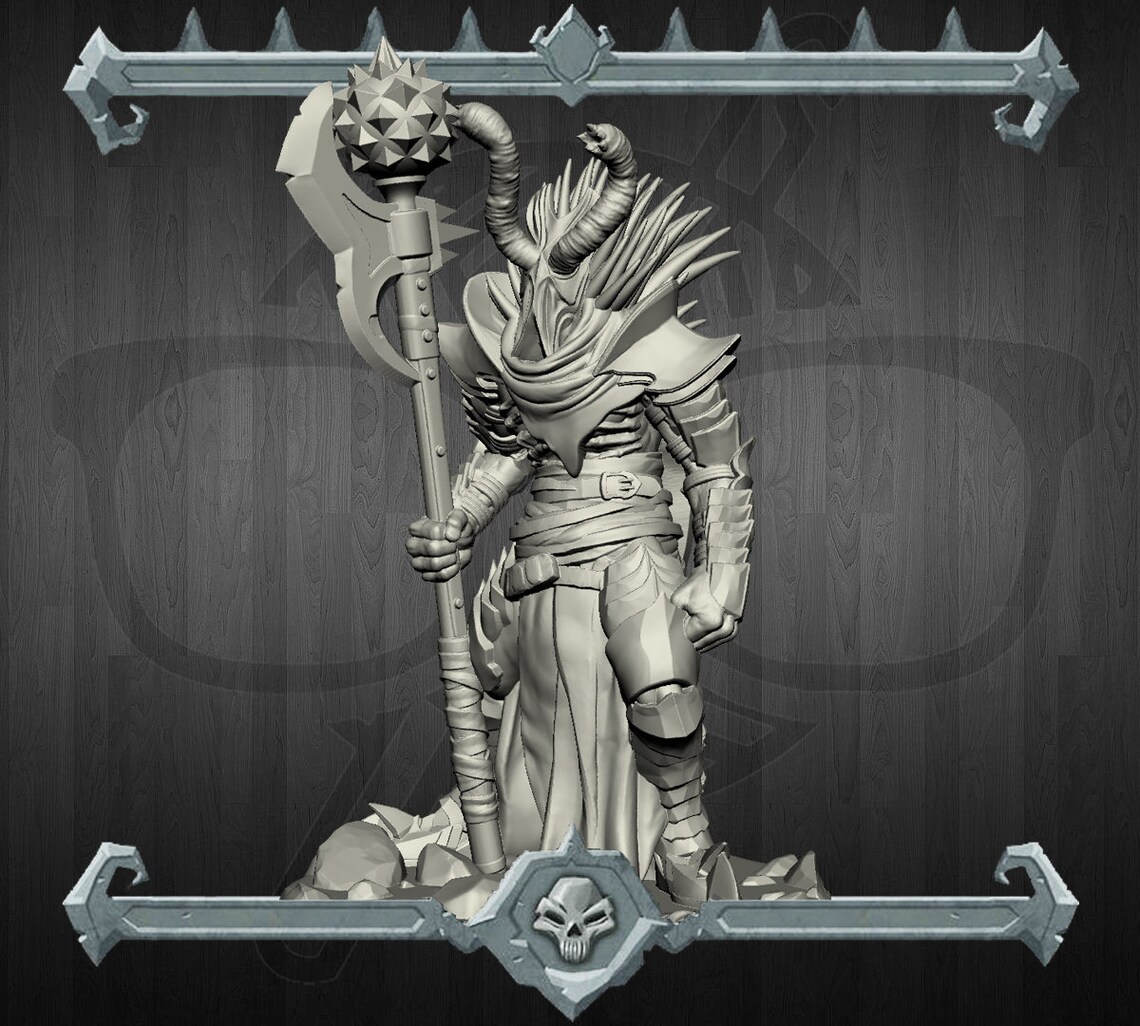 Kyuss Knight Necro Knight Miniature for Tabletop Games - Etsy