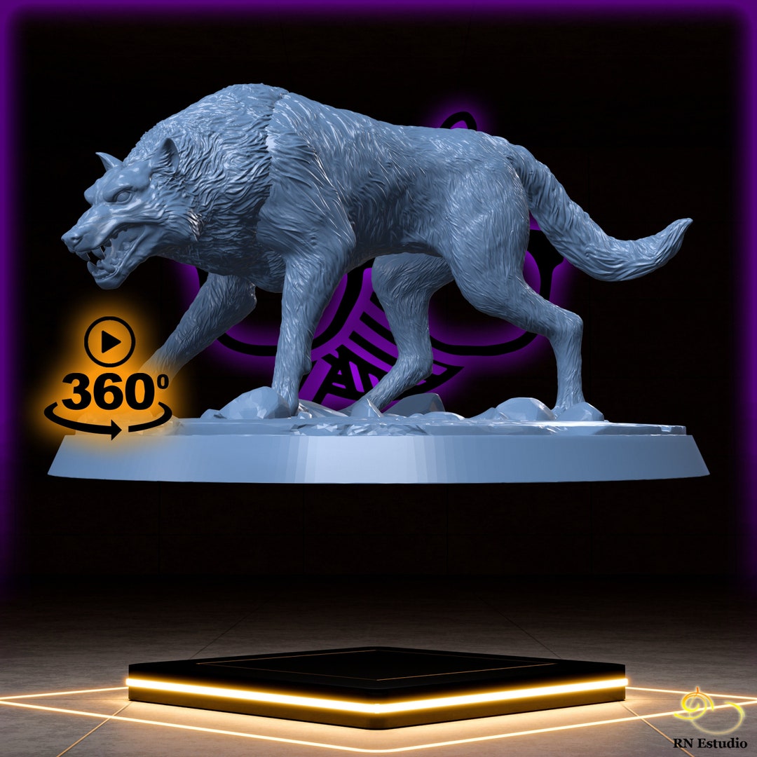 Dire Wolf Wildshape Druid of the Moon Direwolf miniature for Tabletop ...