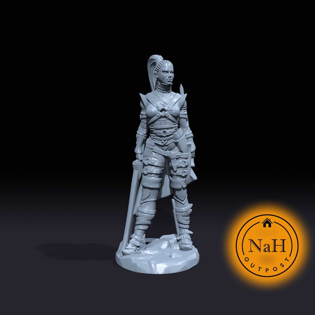 Eilistra Twinblade | Dark Elf |female Fey Rogue| Miniature for Tabletop ...