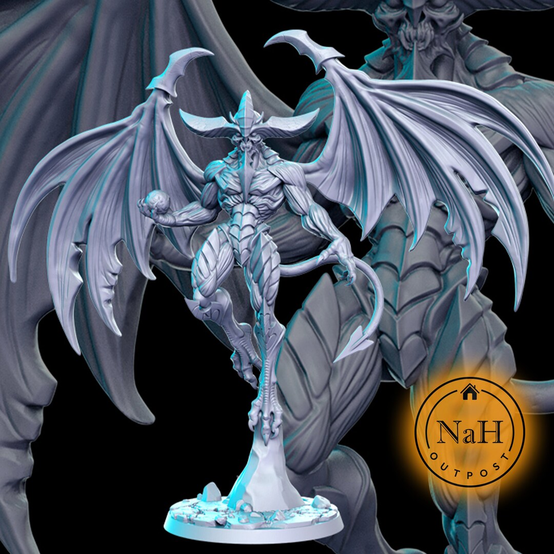 Tiuvelos | Demon or Devil Lord | Fiend Miniature for Tabletop Games Like D&D and War Gaming ...