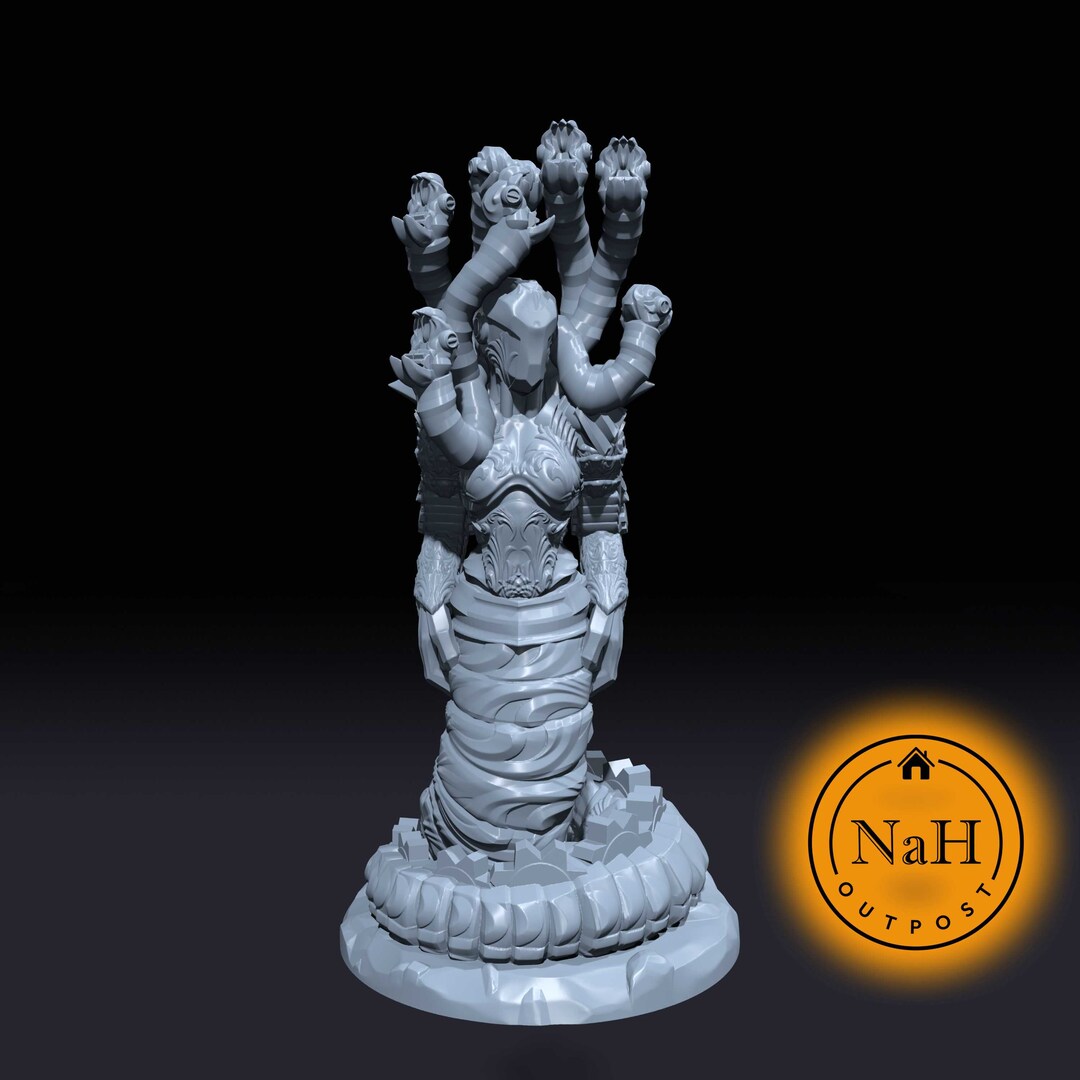 Battlebuilt Snake God | Clockwork Medusa | Miniature for Tabletop Games ...