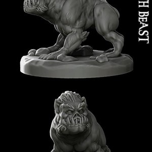 Cinderbreath Yeth Hound Xeth Beast Miniature for Tabletop Games Like D ...